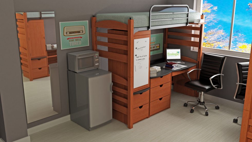 Dorm Loft Beds: Lofted College Bed | Ecologic Furniture