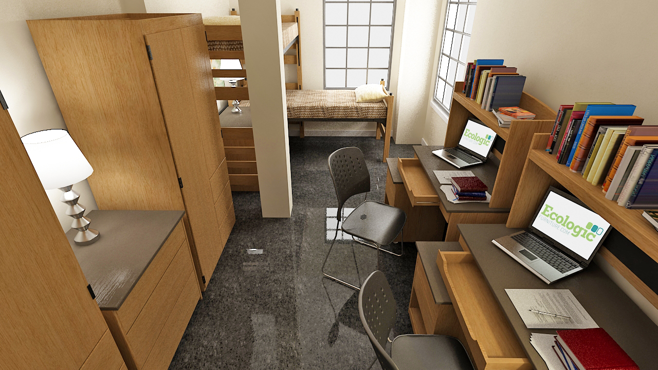 Classic Series Loft Kits and Single Bed with Golden Finish - Ecologic ...
