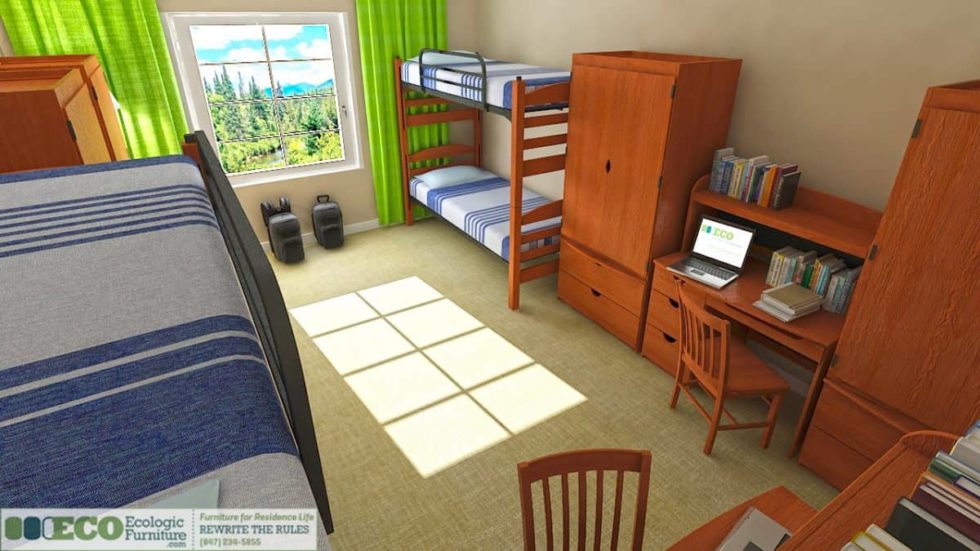 Dorm Loft Beds: Lofted College Bed | Ecologic Furniture