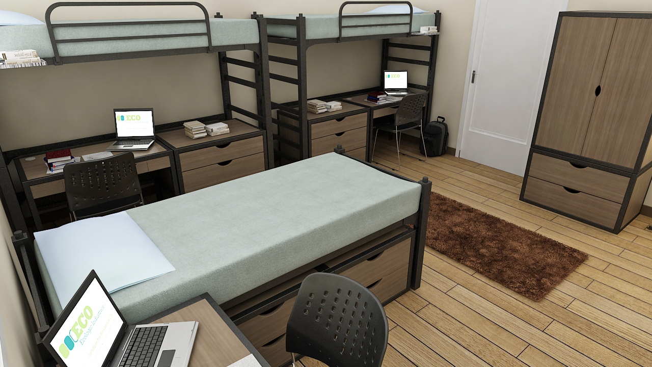 Collegiate Loft Kit Triple Room - Ecologic Furniture
