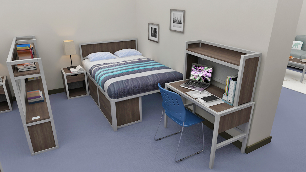 Privacy Design with Bed and Desk - Ecologic Furniture