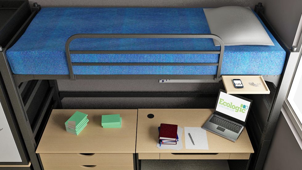 Sierra Loft Kit with Upper Shelf in Natural - Ecologic Furniture