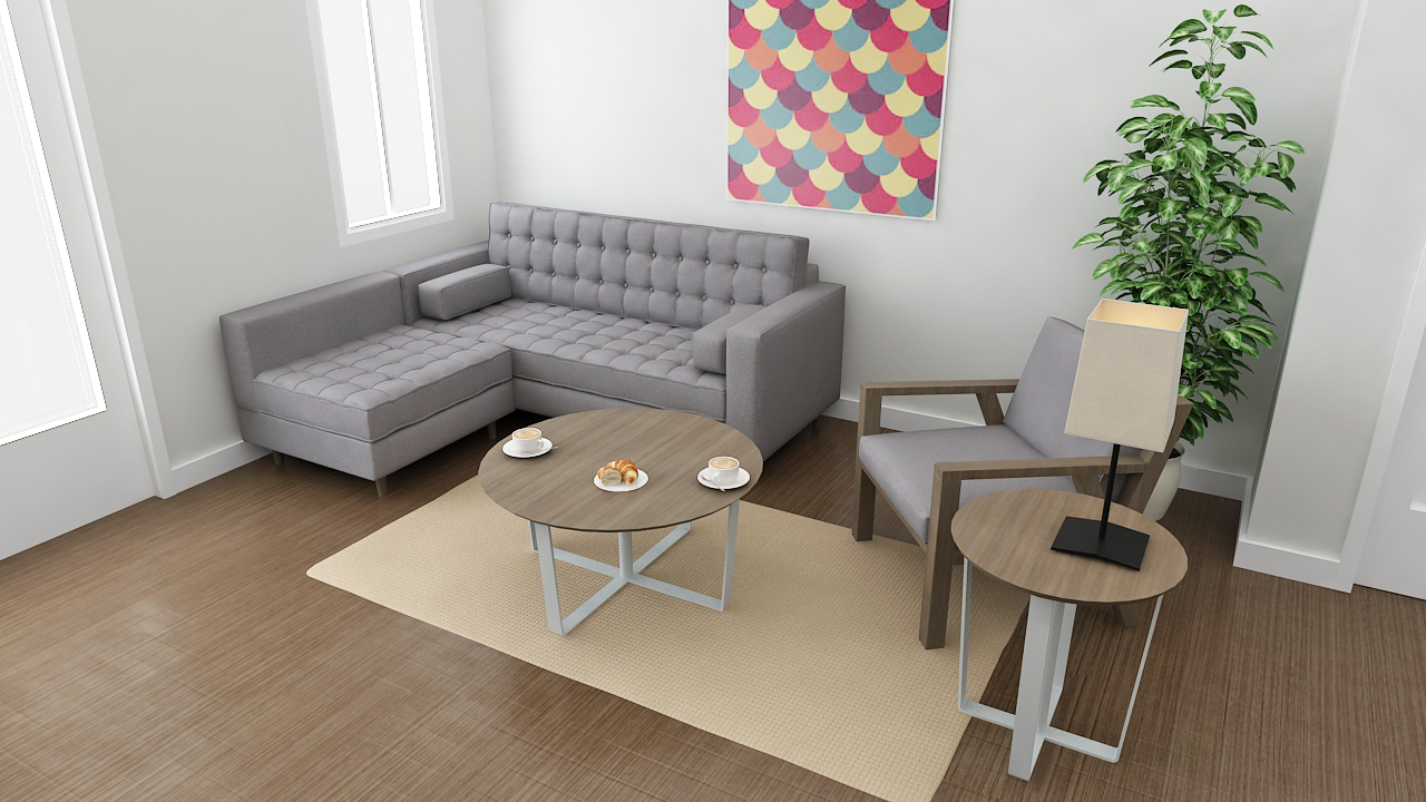 X23 Common Area with 3 Seat Sofa and Chaise - Ecologic Furniture